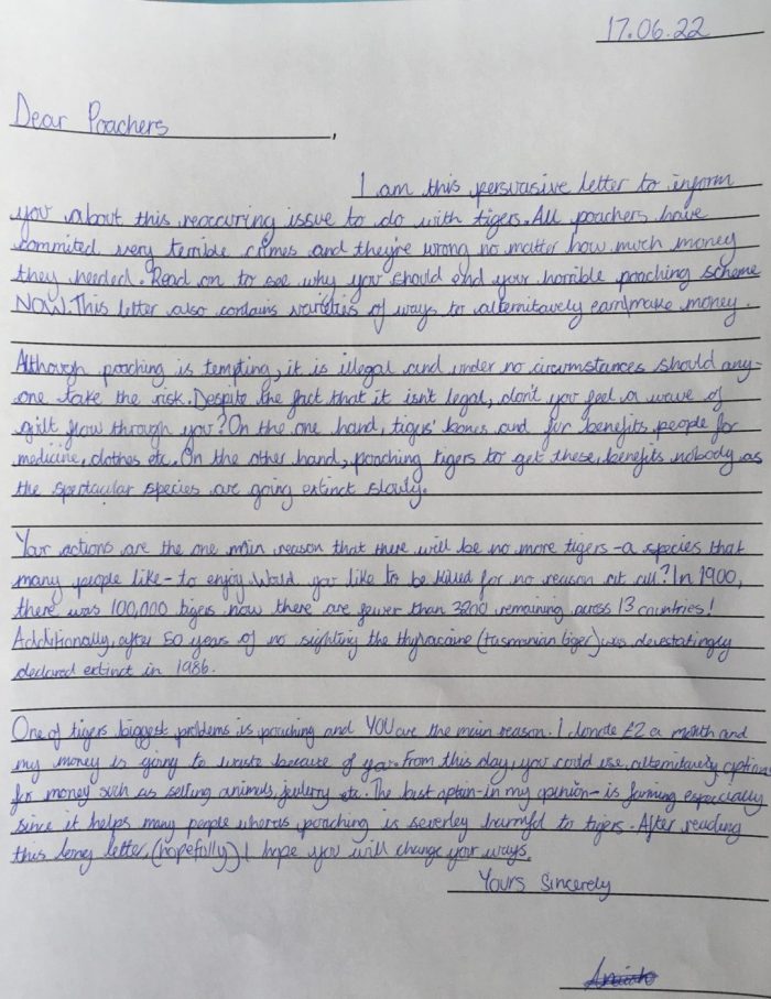 Holy Trinity Primary School | Persuasive letter writing in Year 6