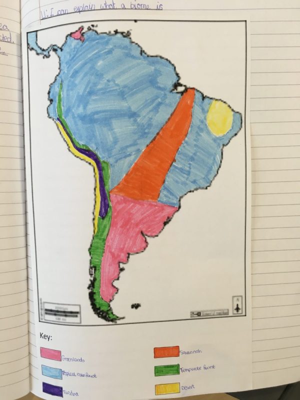 Holy Trinity Primary School | Studying Biomes in South America in Year 6