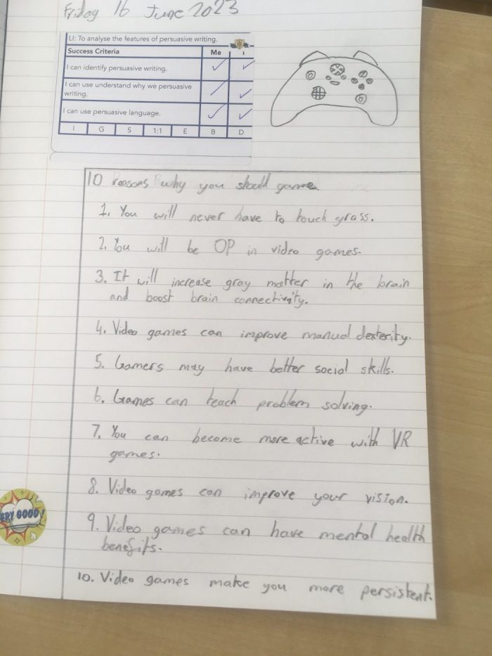 Holy Trinity Primary School | Writing persuasive posters to take up a ...