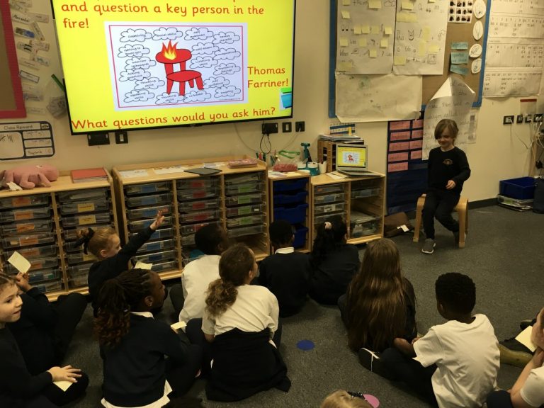 Holy Trinity Primary School | Hot Seating Thomas Farriner about the ...