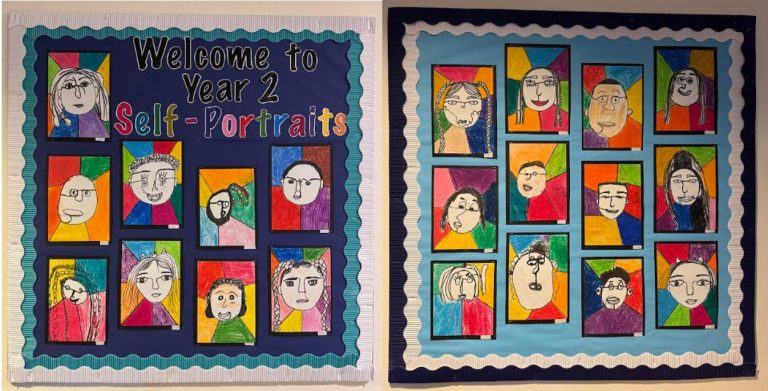 Holy Trinity Primary School | Year 2’s Self-Portraits: Bright and Unique!