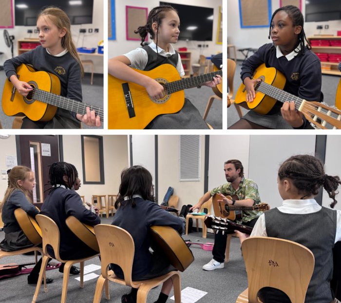 Holy Trinity Primary School | Front Row Music Guitarists!